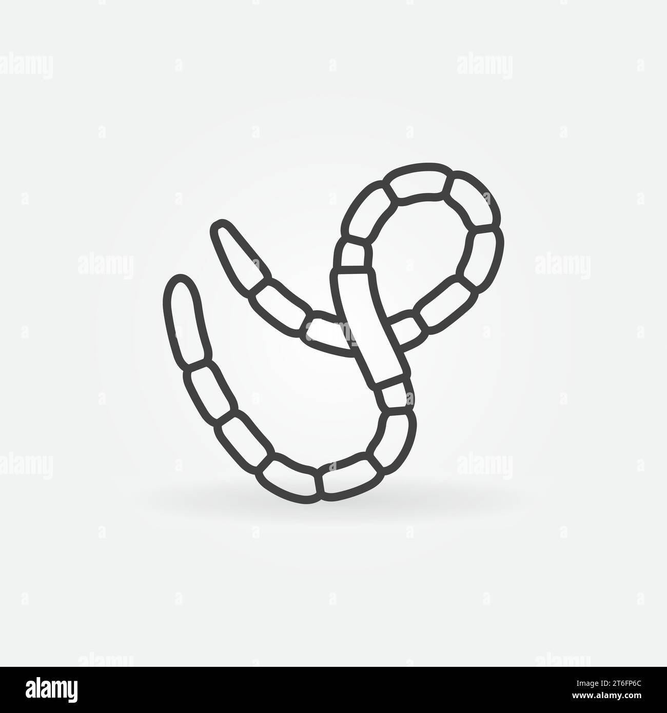 Earth Worm outline vector concept icon or symbol Stock Vector Image ...