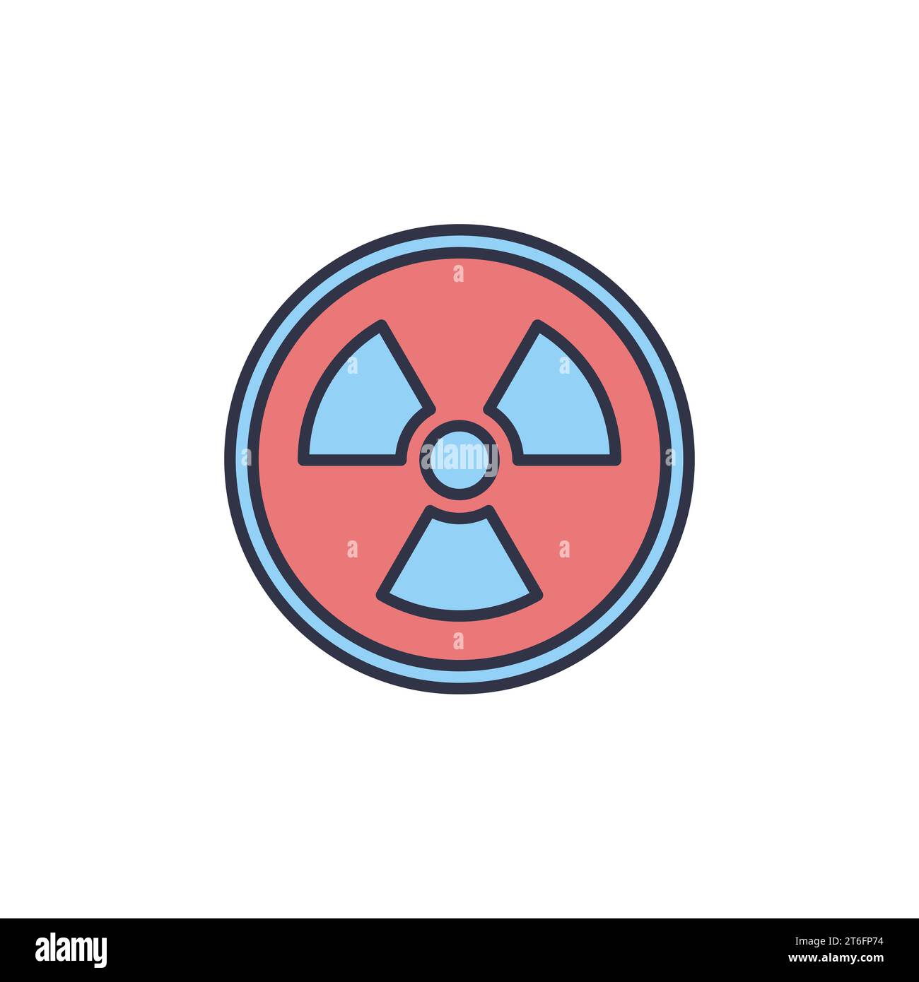 Radiation vector concept round colored modern icon or sign Stock Vector ...