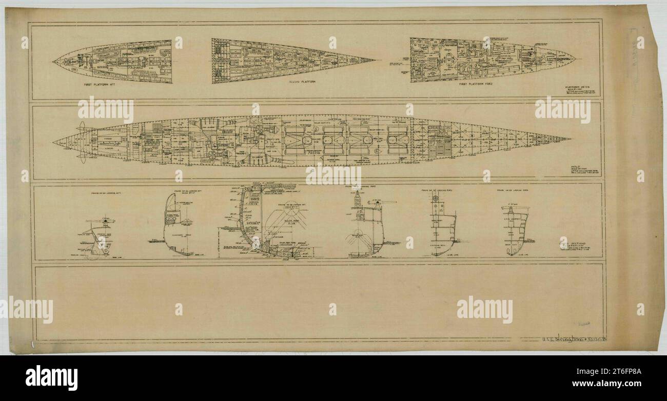 USS Stringham (DD-83)- Booklet of General Plans - Platform Decks ...