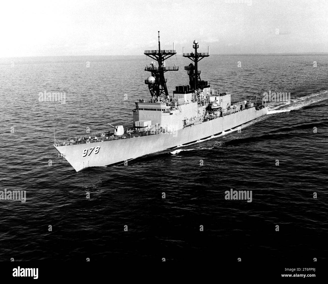 USS Stump (DD-978) aerial port bow view 1982 Stock Photo - Alamy