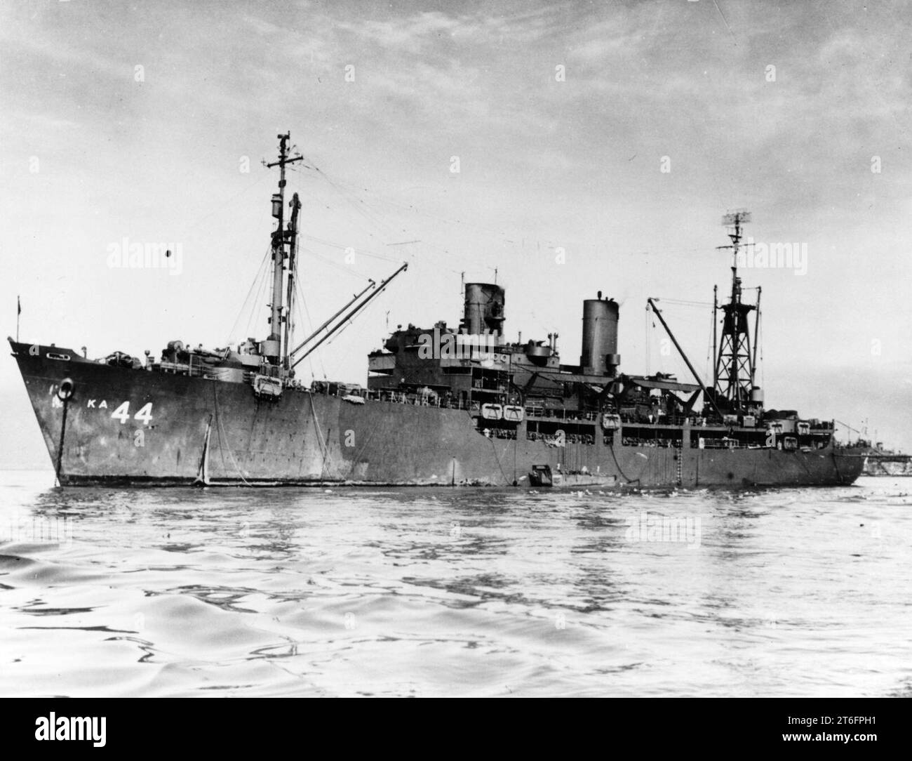 USS Sylvania (AKA-44) at anchor, circa in late 1945 Stock Photo - Alamy