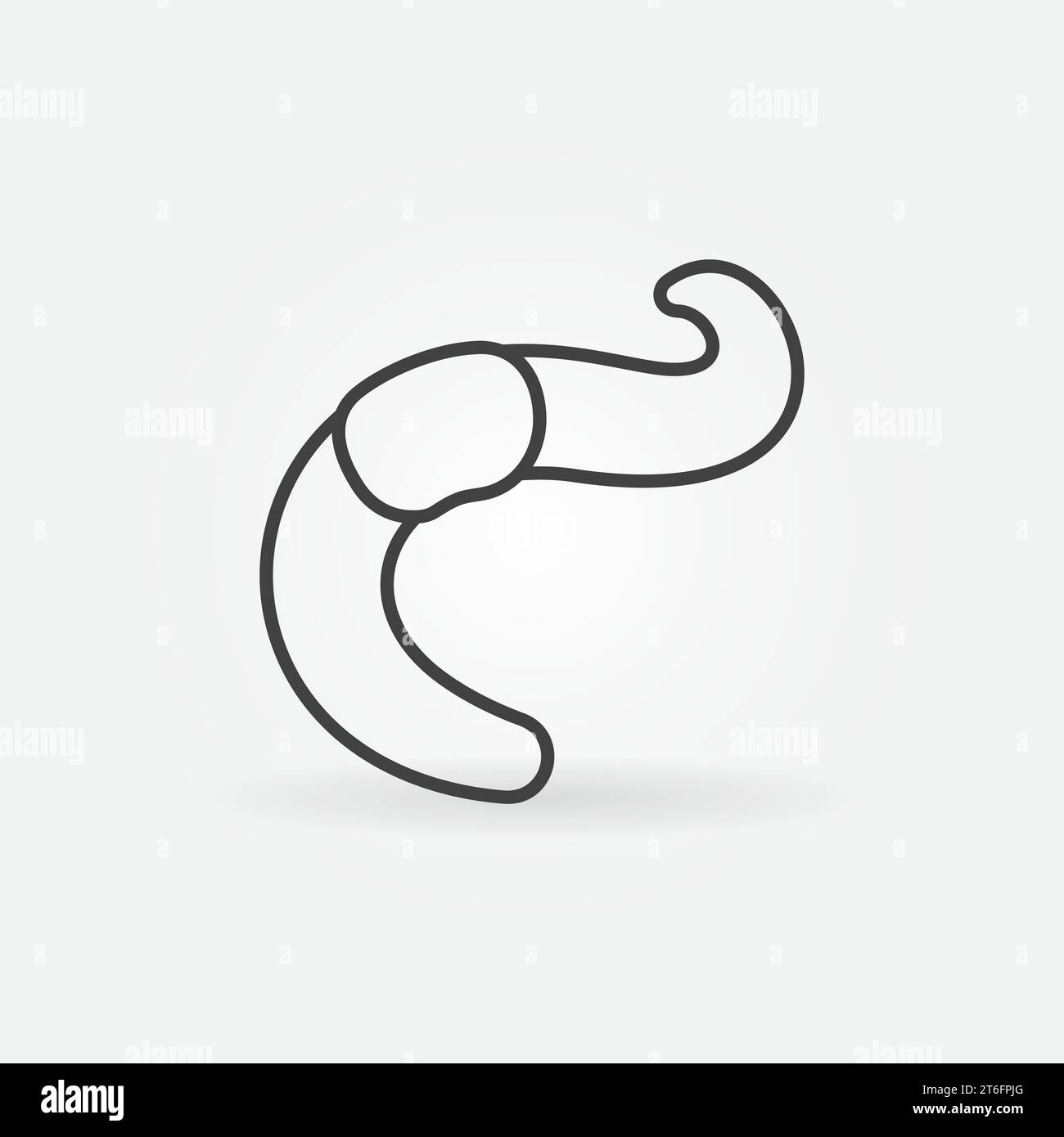 Worm outline vector concept cute icon or logo element Stock Vector ...