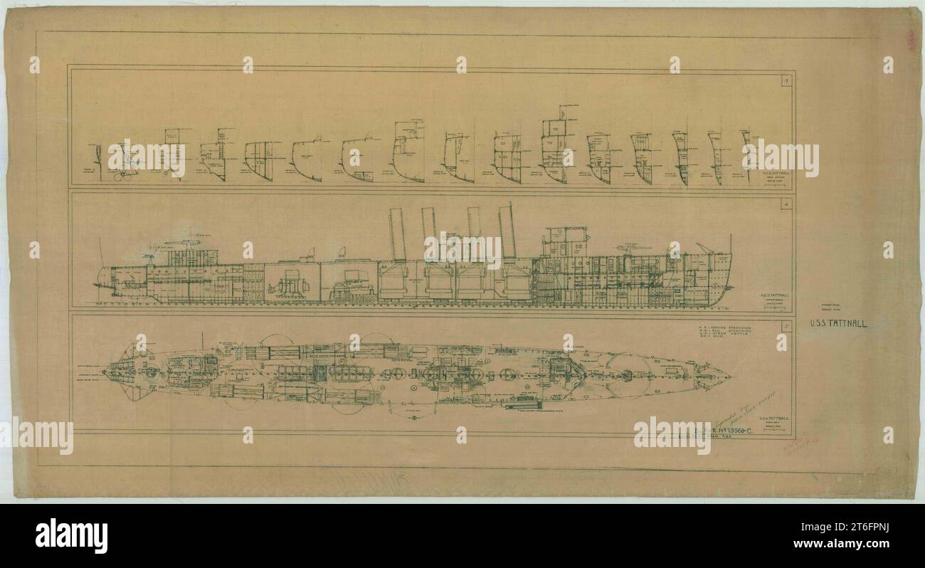 USS Tattnall (DD-125 - APD-19)- Booklet of General Plans - Cross ...