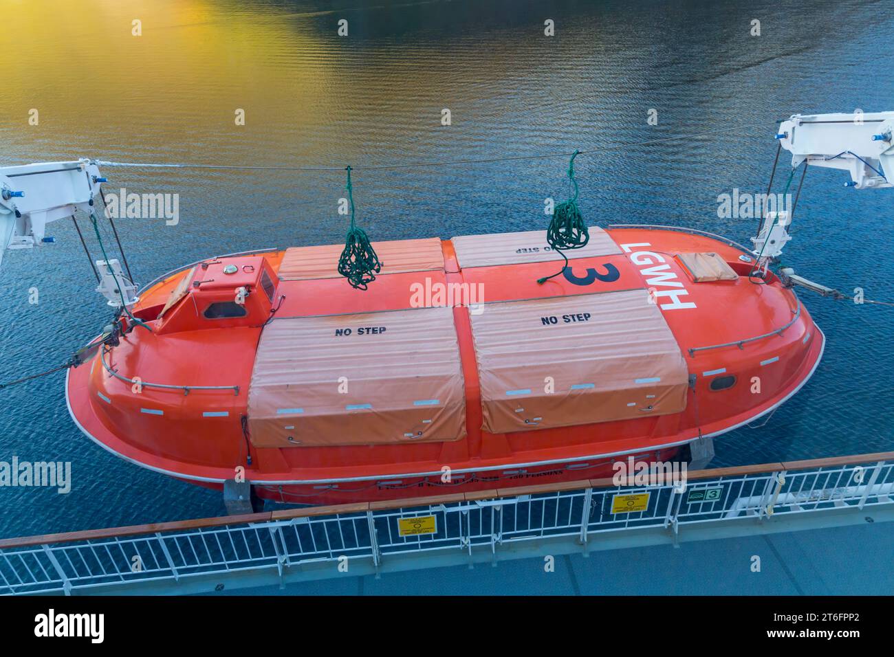 life raft practice drill on board Hurtigruten MS Richard With ...