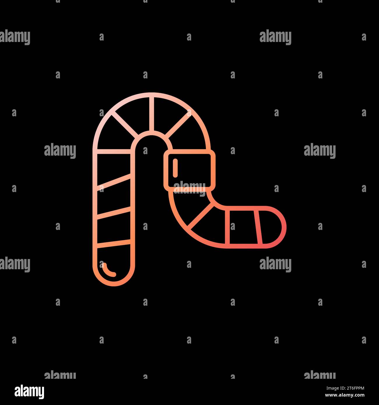 Worm outline vector concept simple colorful icon or symbol on dark ...