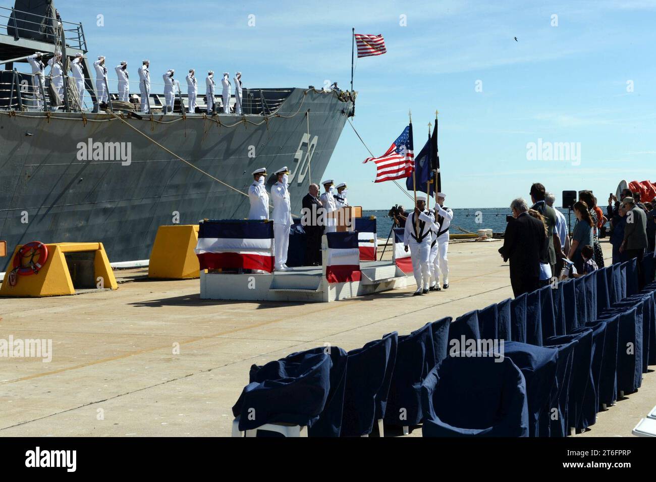 USS Taylor decommissioning ceremony 150508 Stock Photo - Alamy