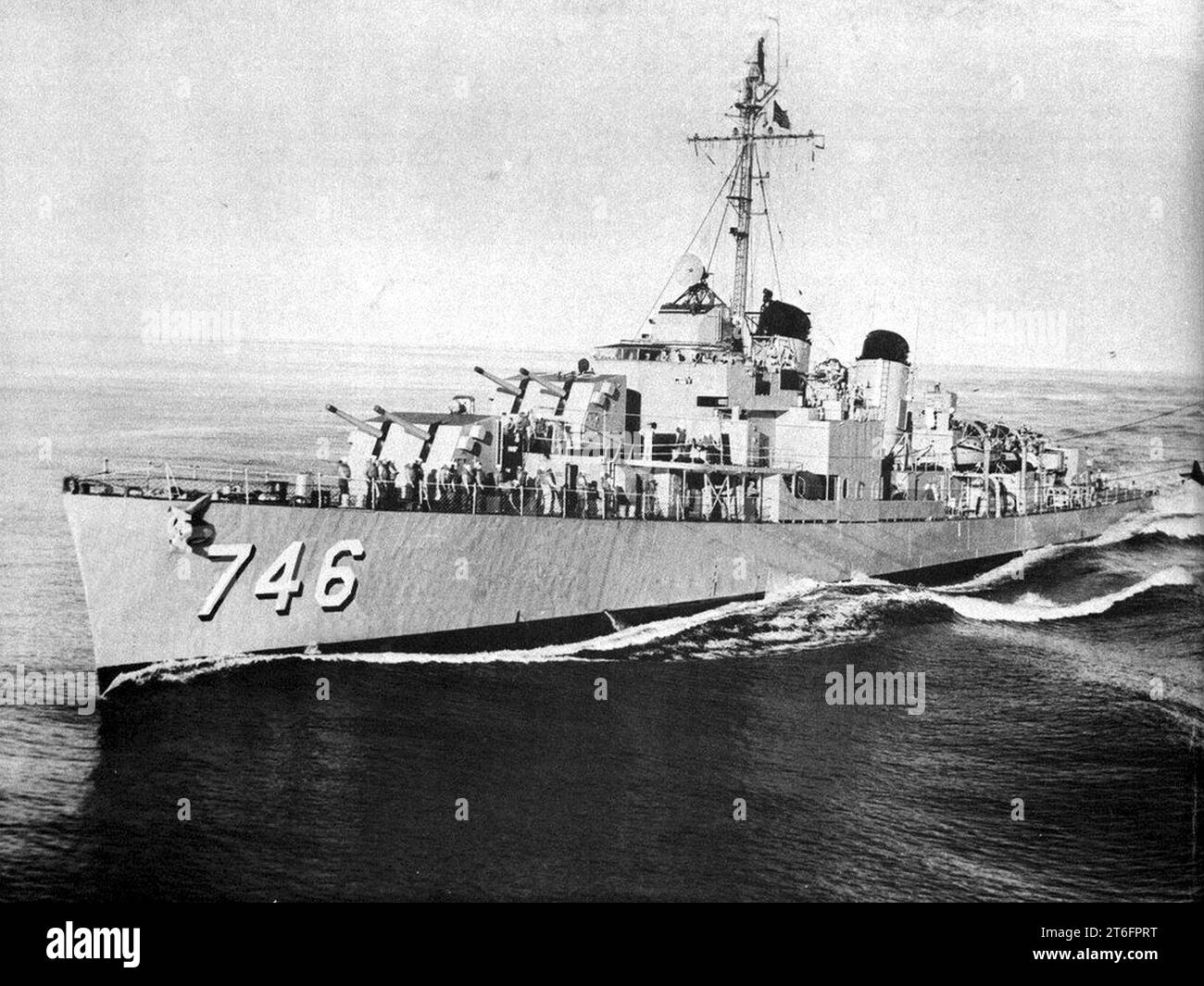 USS Taussig (DD-746) underway in 1954 Stock Photo - Alamy