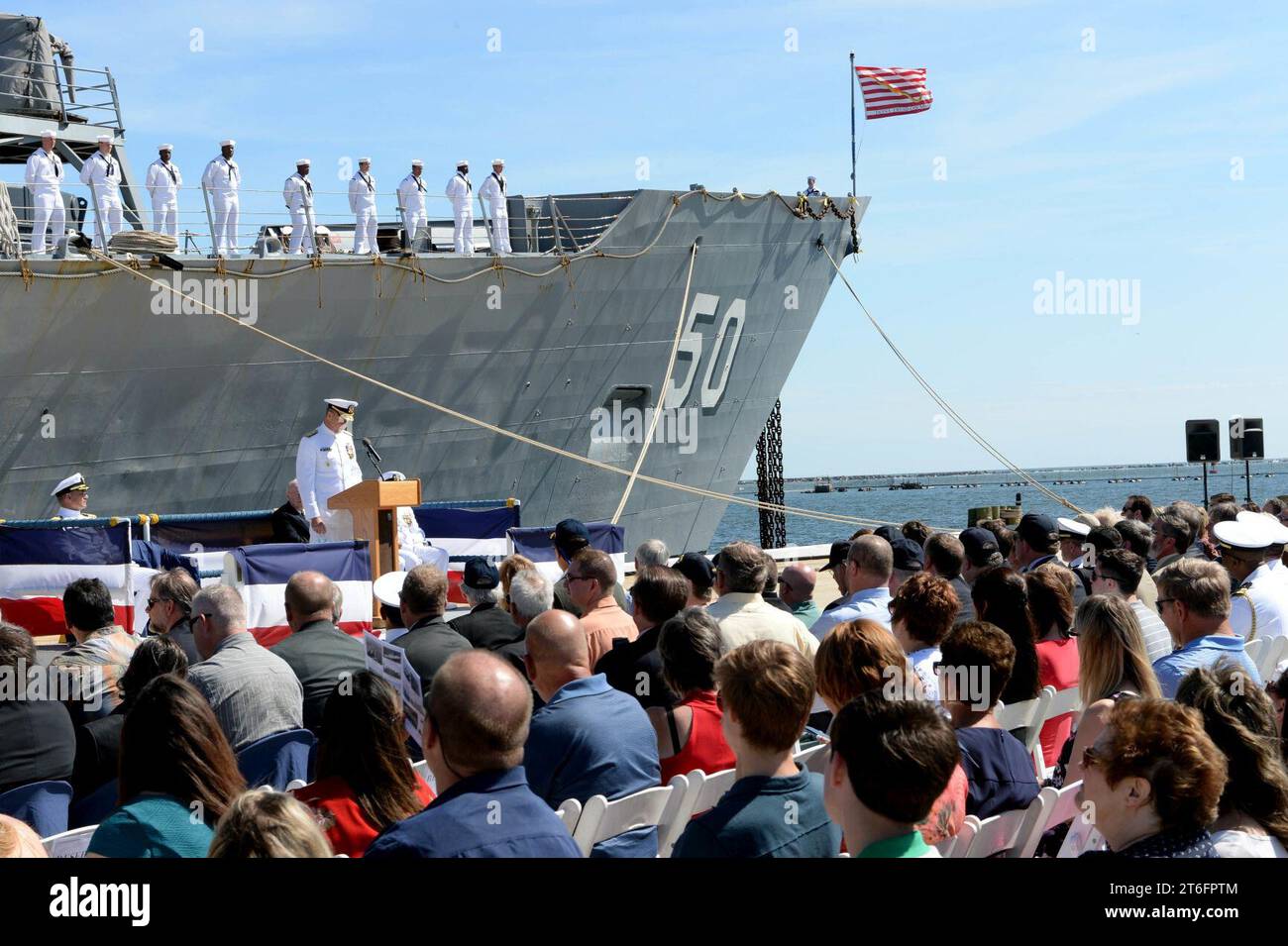 USS Taylor decommissioning ceremony 150508 Stock Photo - Alamy