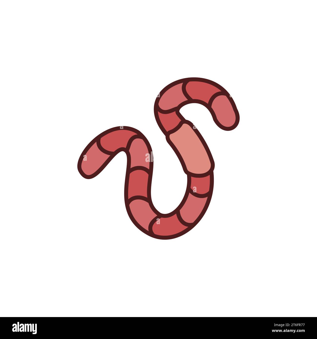Worm vector concept Earthworm colored icon or design element Stock ...