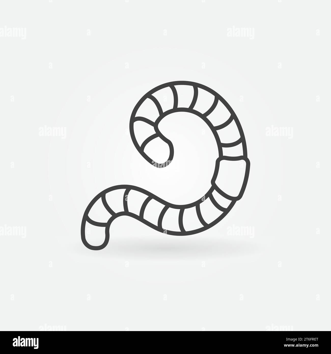 Worm vector Earthworm concept icon or sign in outline style Stock ...