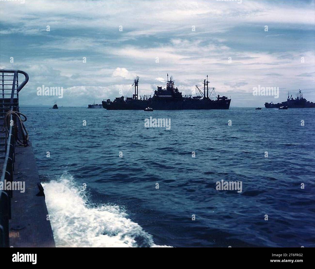 USS Teton (AGC-14) in Subic Bay in July 1945 Stock Photo - Alamy