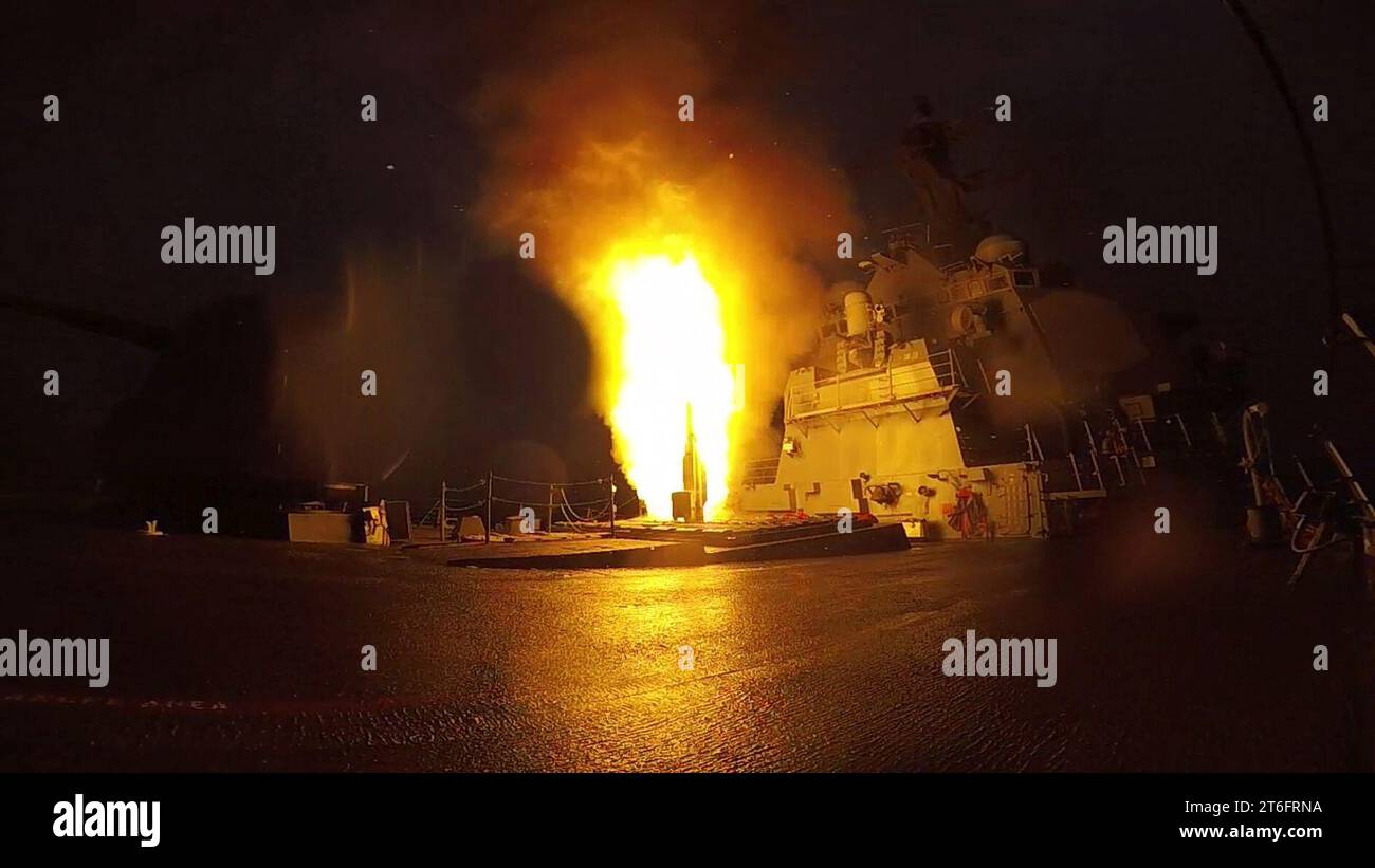 USS The Sullivans (DDG-68) firing a Standard Missile 2 during Aegis ...