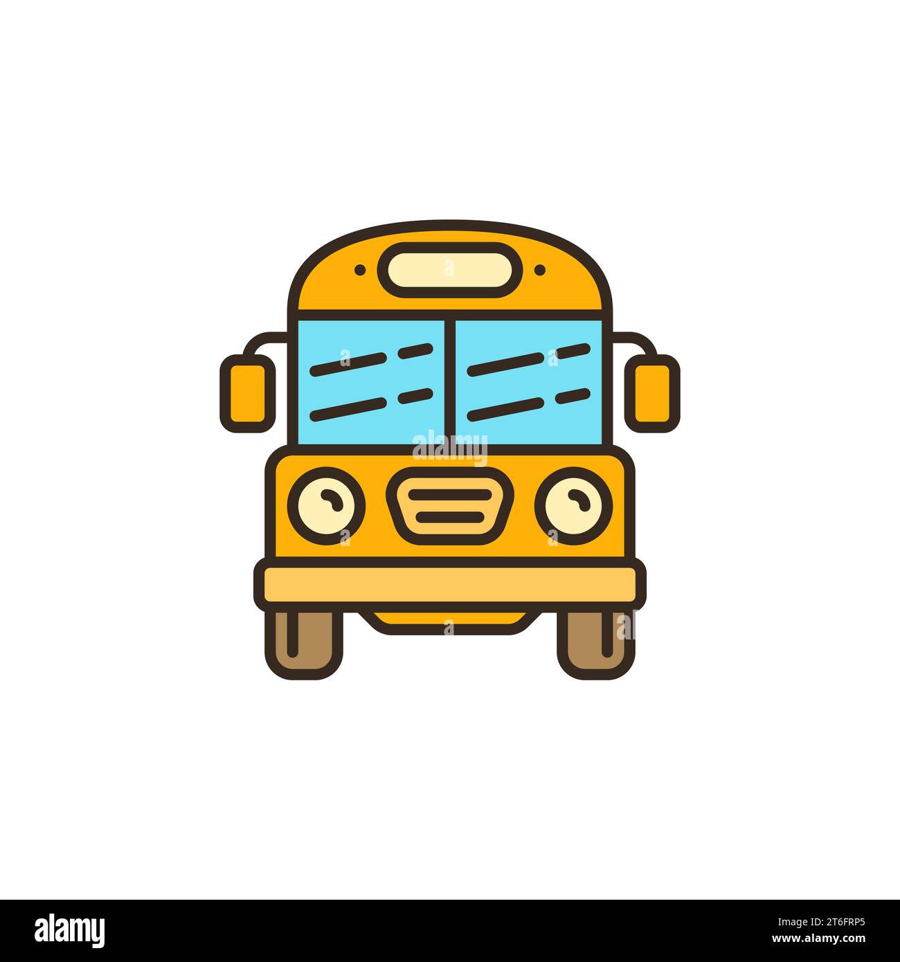 Old Yellow School Bus vector concept colored icon or sign Stock Vector ...