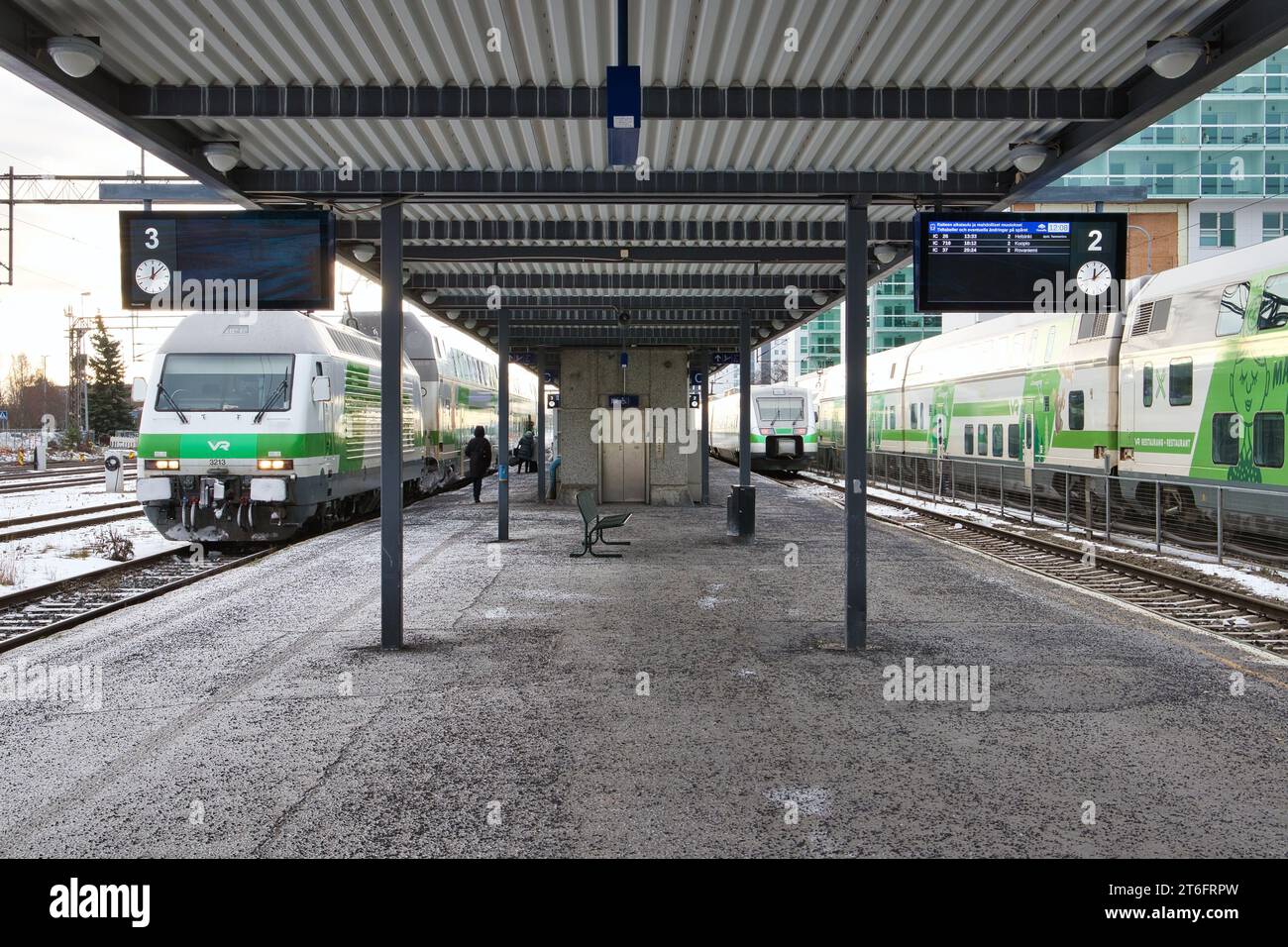 The Oulu Railway Station platform, Finland Stock Photo - Alamy