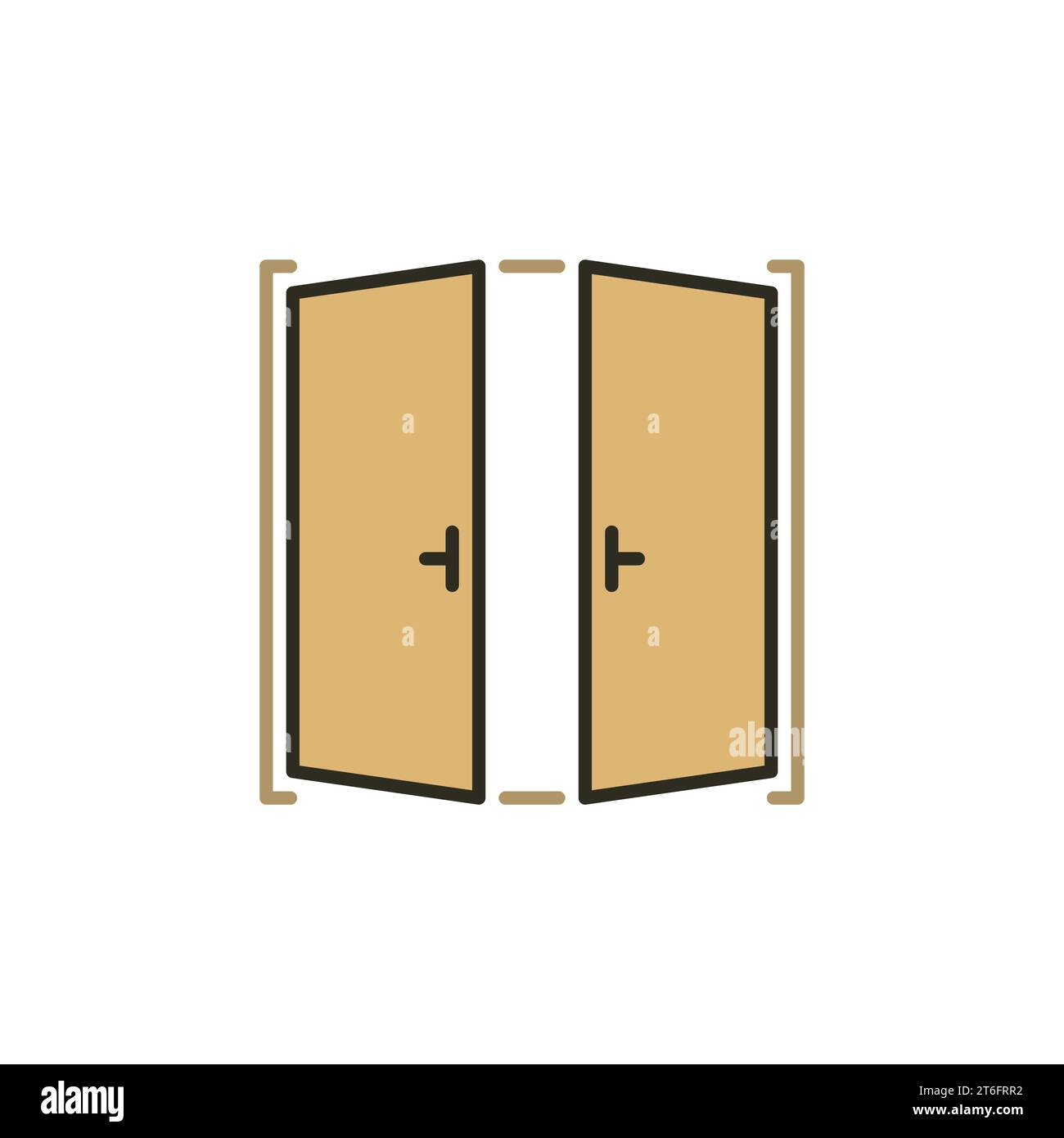 Open Doors vector concept colored icon or design element Stock Vector ...