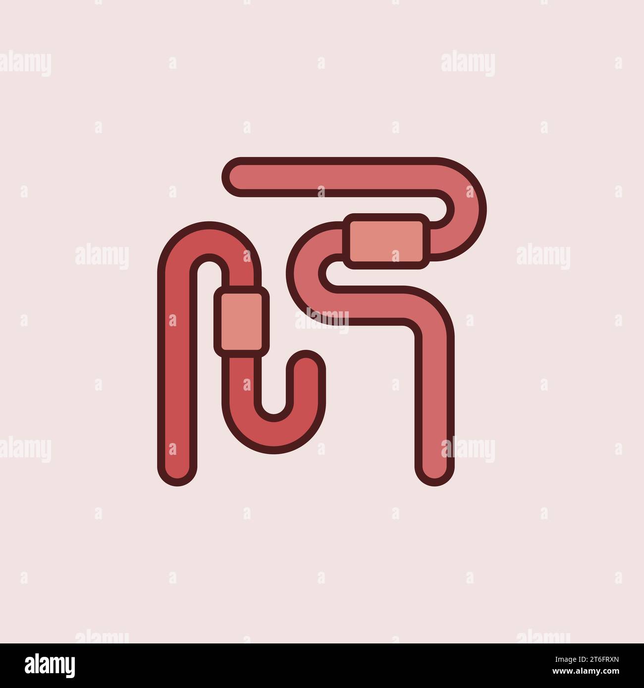 Worms vector concept simple red icon or design element Stock Vector ...