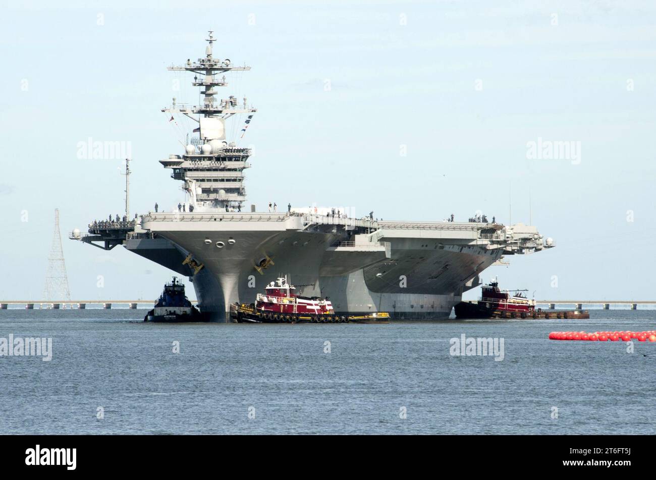 USS Theodore Roosevelt (CVN-71) leaves Newport News after RCOH 2013 ...