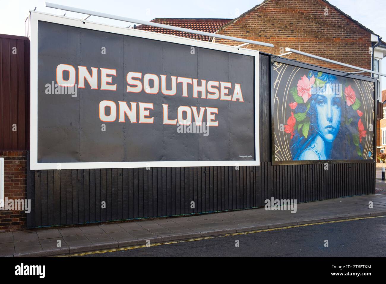 Double poster in Bristol Road, Southsea promoting local creatives Stock ...