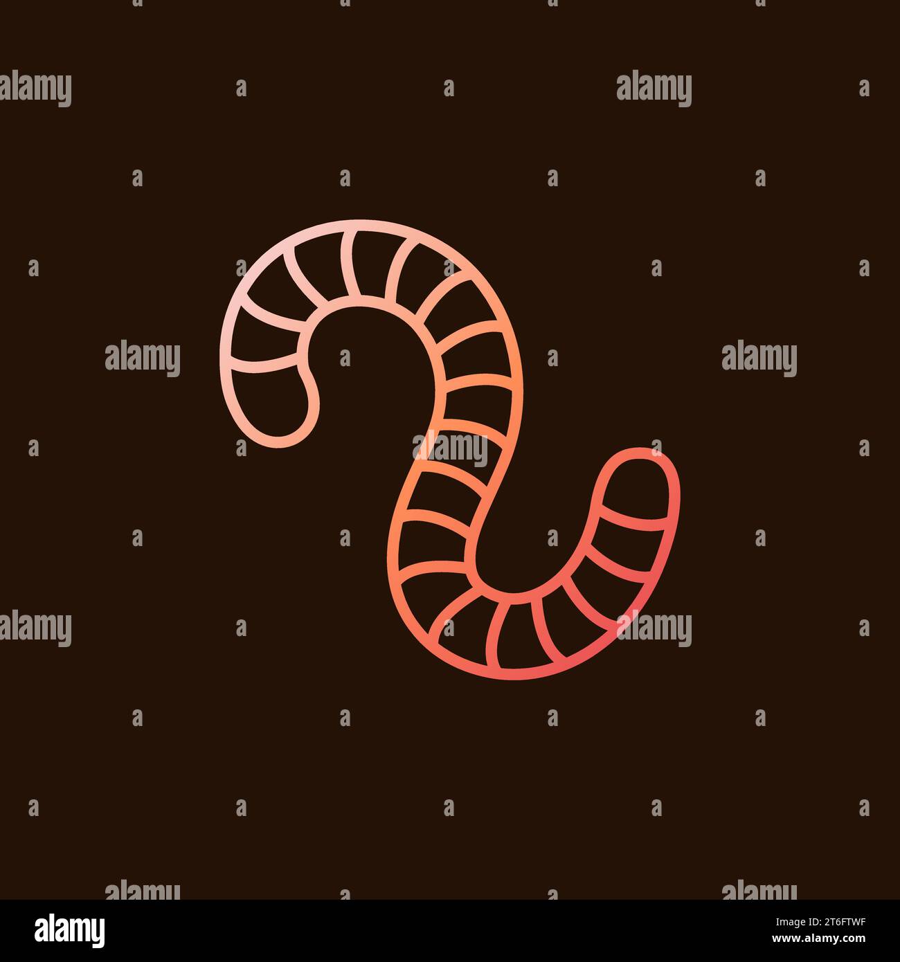 Worm vector concept colorful icon or sign in outline style on dark ... Worm vector concept colorful icon or sign in outline style on dark ...