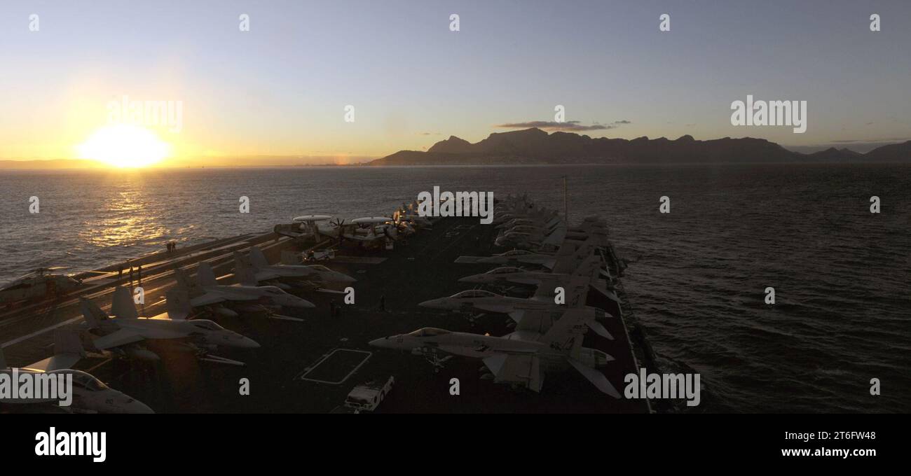 USS Theodore Roosevelt Approaches Cape Town Stock Photo - Alamy