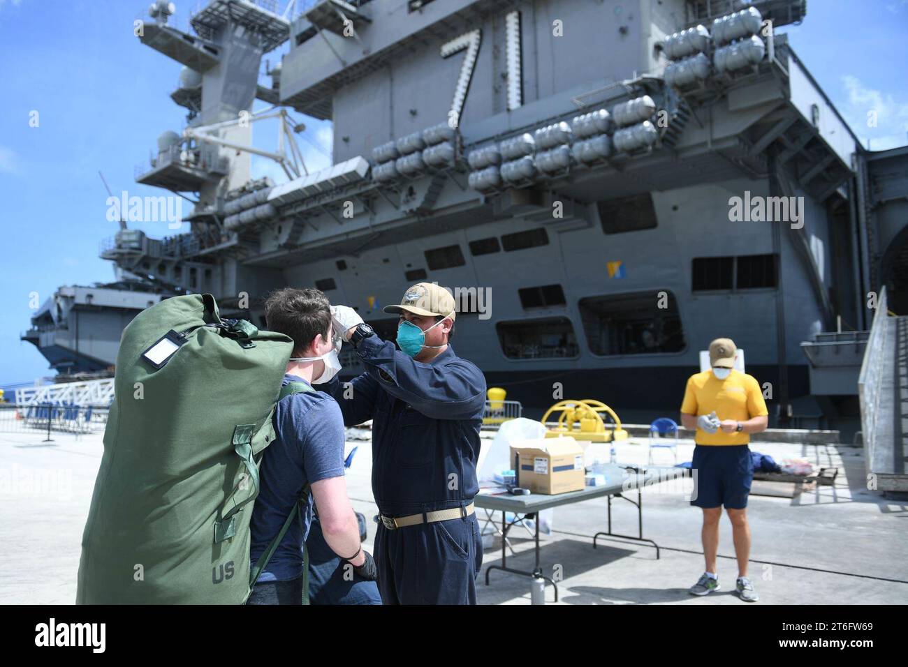USS Theodore Roosevelt New Phase of Recovery 200430 Stock Photo - Alamy