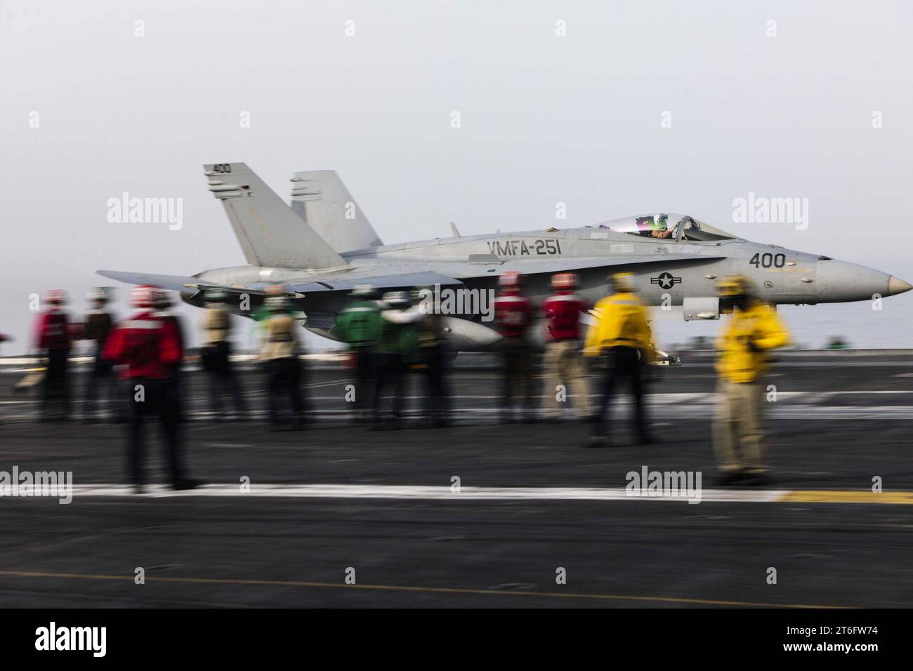 USS Theodore Roosevelt flight deck activity 150416 Stock Photo - Alamy