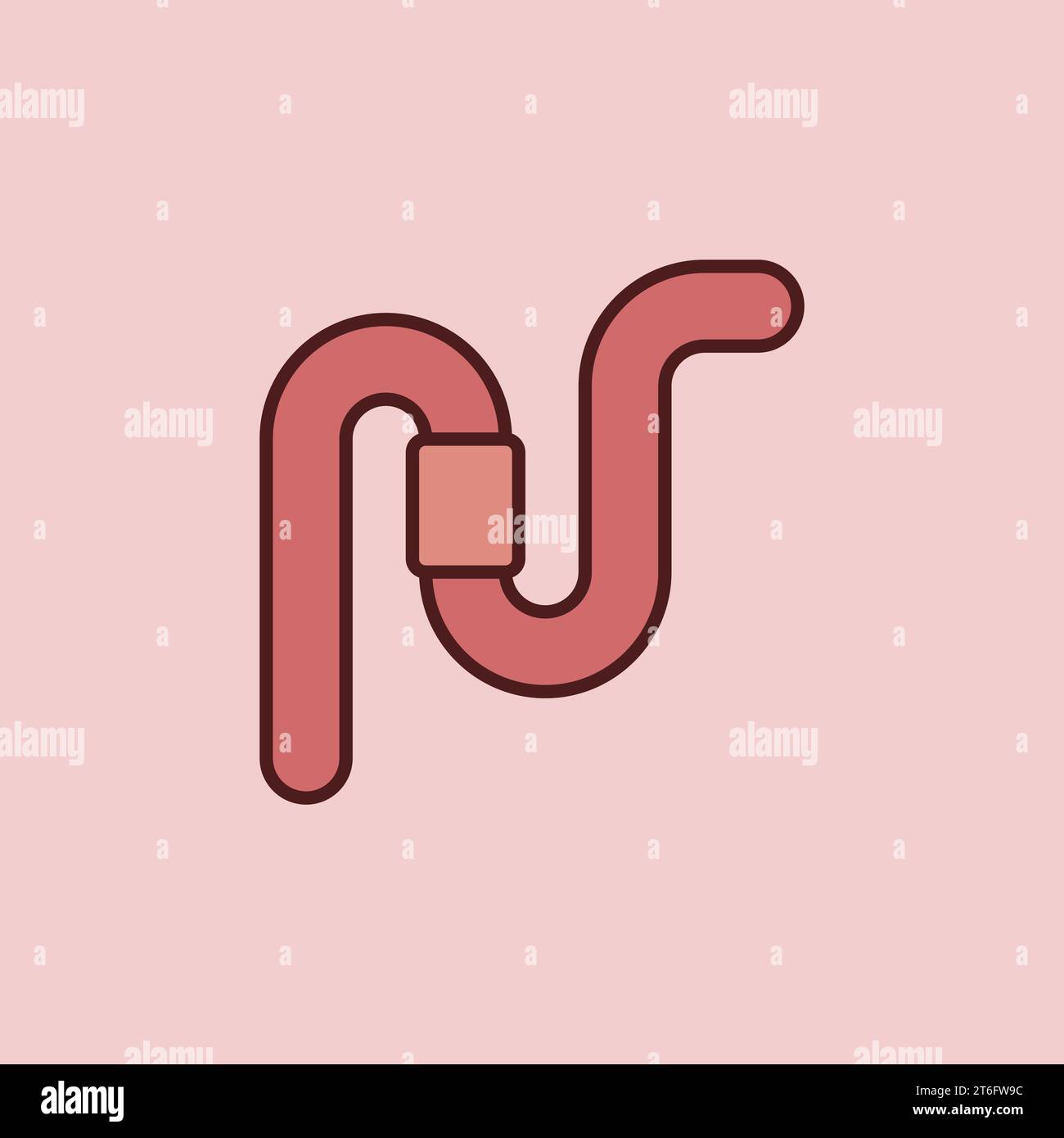 Worm vector concept red icon - Earthworm modern symbol Stock Vector ...