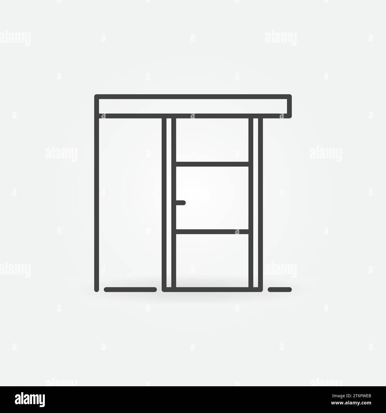 Sliding Door outline vector concept icon or symbol Stock Vector Image ...