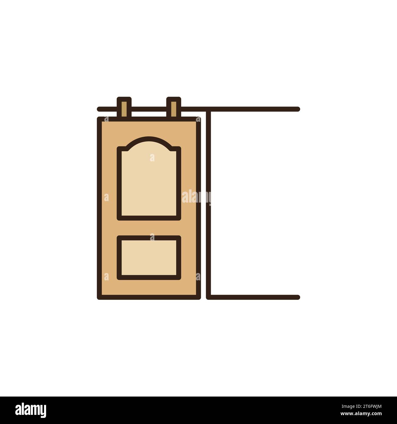External wooden open door Stock Vector Images - Alamy