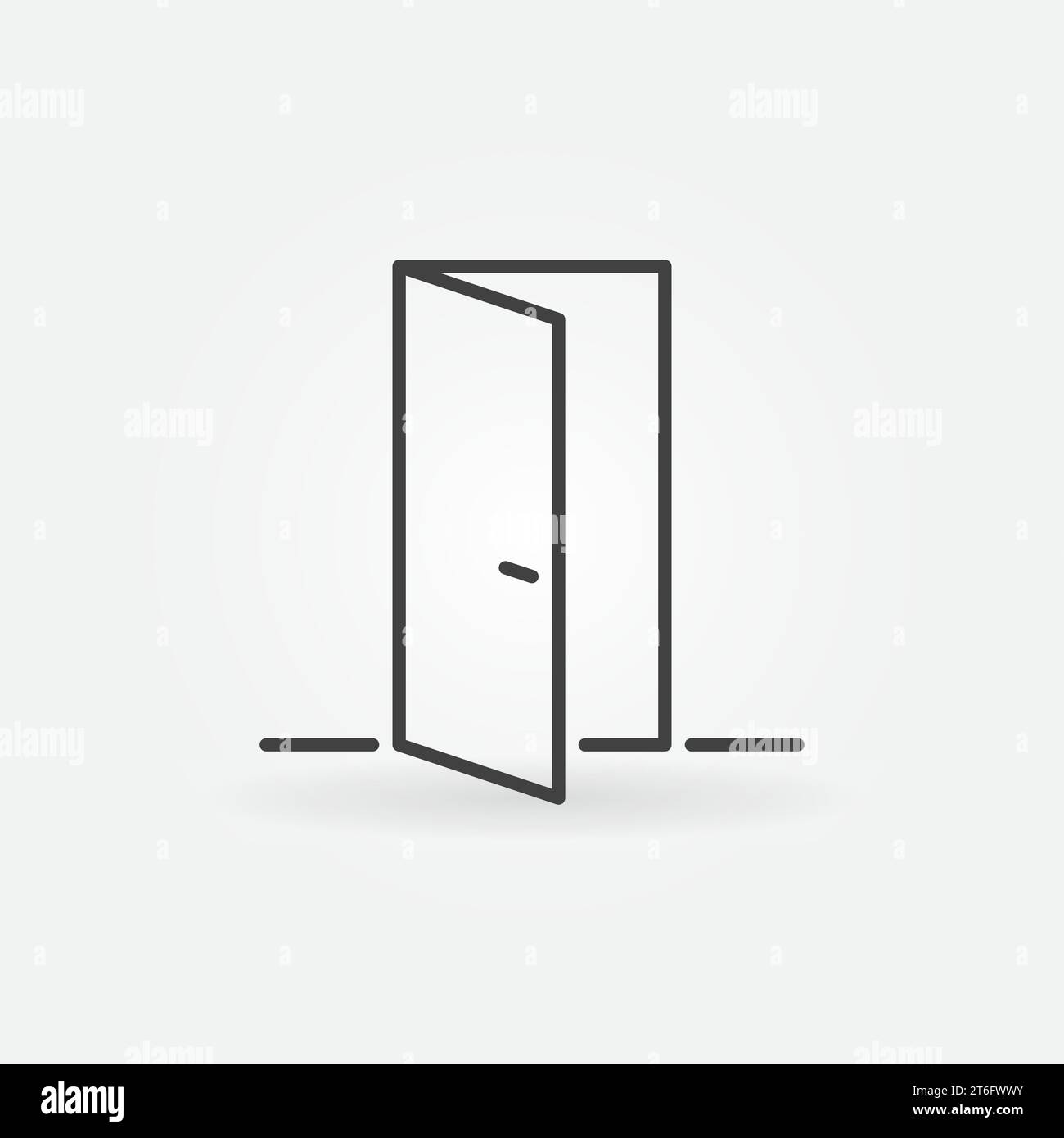 Interior Flush Door vector concept icon or sign in outline style Stock ...