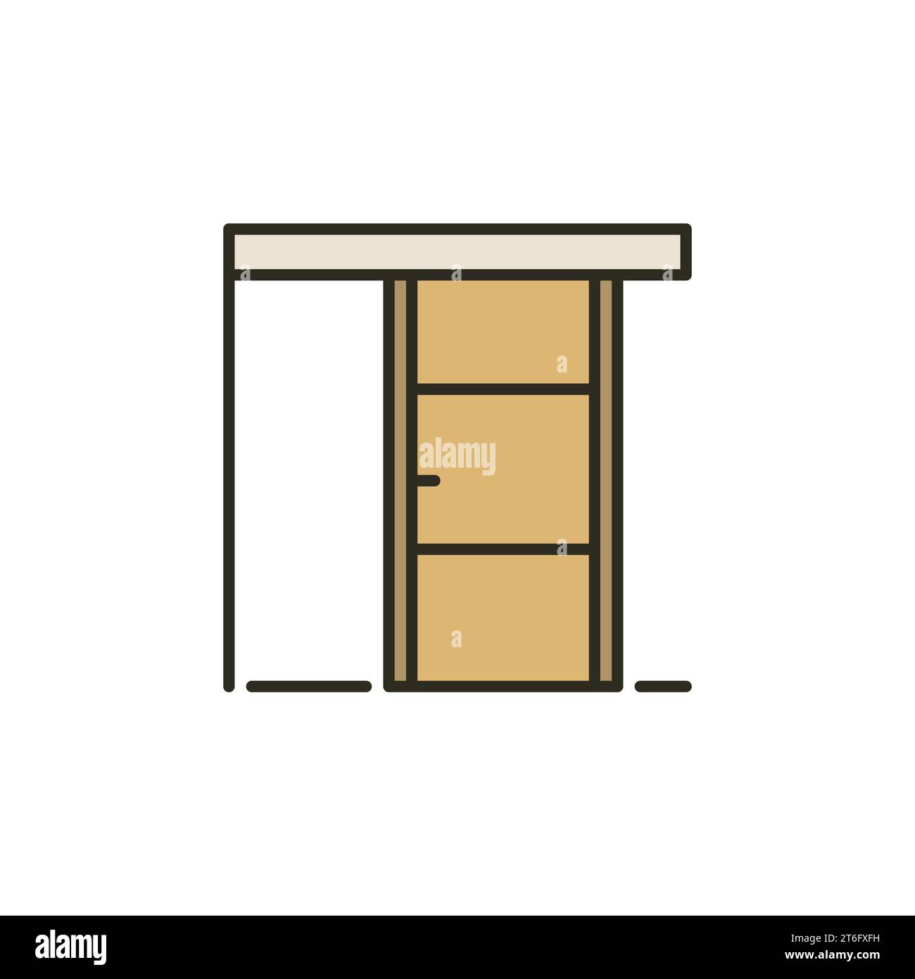 Sliding Door vector concept colored icon or design element Stock Vector ...