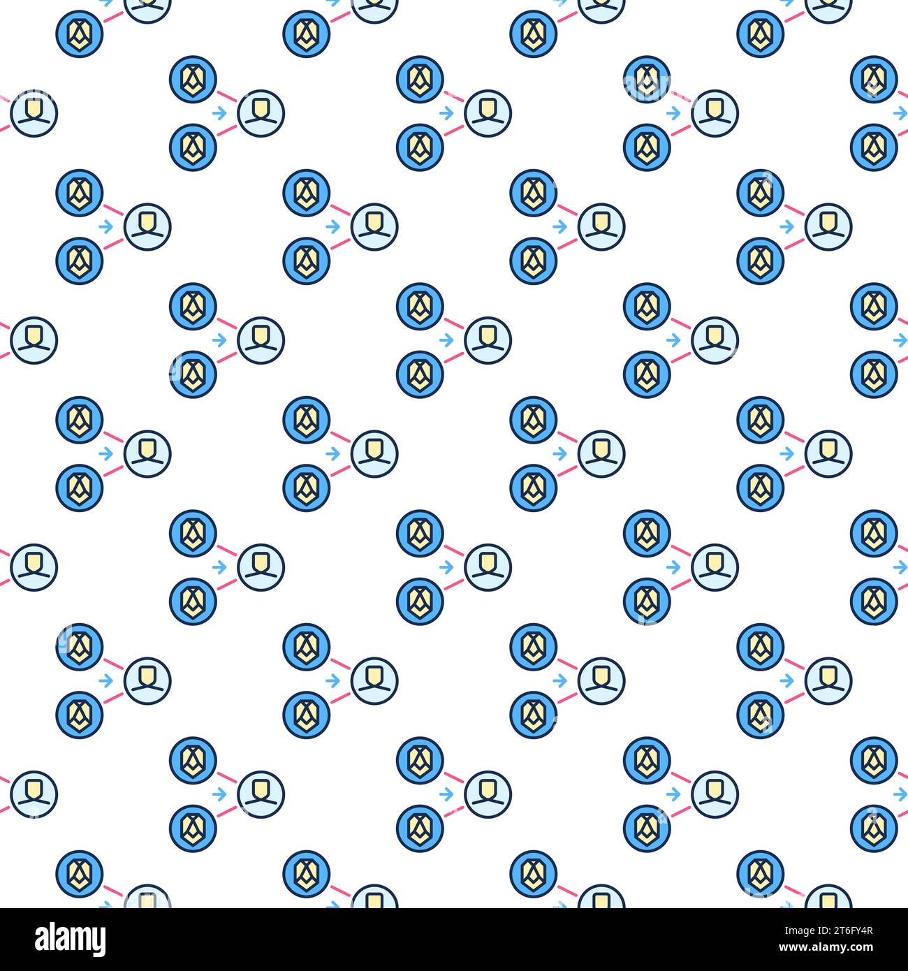 Artificial Intelligence Face Generation vector AI Neural Network concept colored seamless ...
