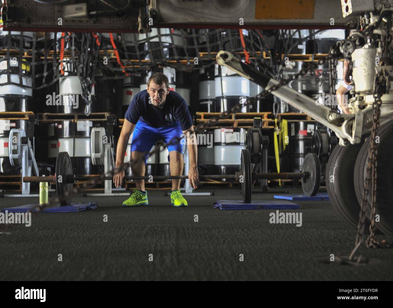 USS Theodore Roosevelt Sailors participate in 'Teddy Challenge' 150816 ...