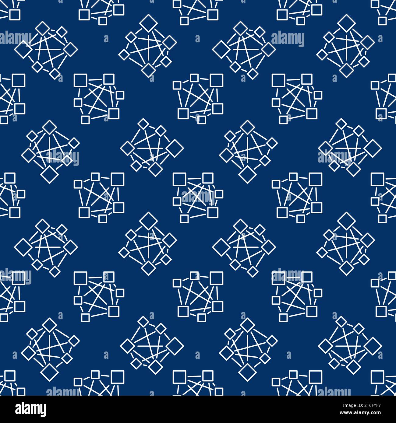 Deep Learning Neural Network vector concept outline blue seamless pattern Stock Vector Image ...