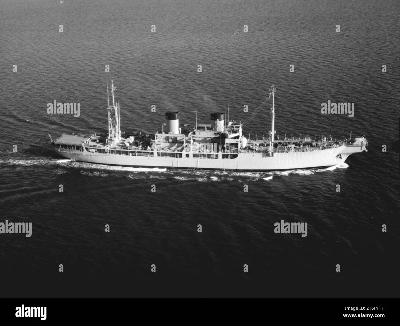 USS Thor (ARC-4) underway in Chesapeake Bay (USA) on 12 December 1955 ...