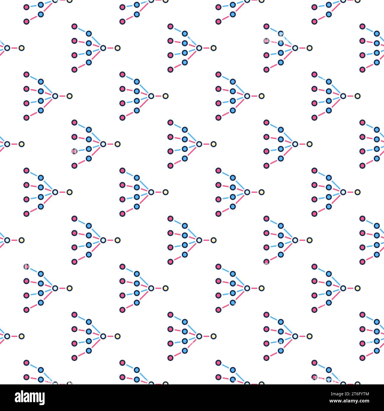 Neural Network Machine Learning vector Technology concept colored ...