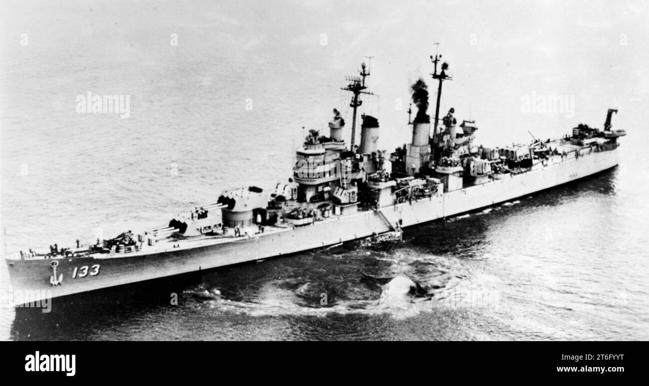 USS Toledo (CA-133) in the 1950s (cropped Stock Photo - Alamy