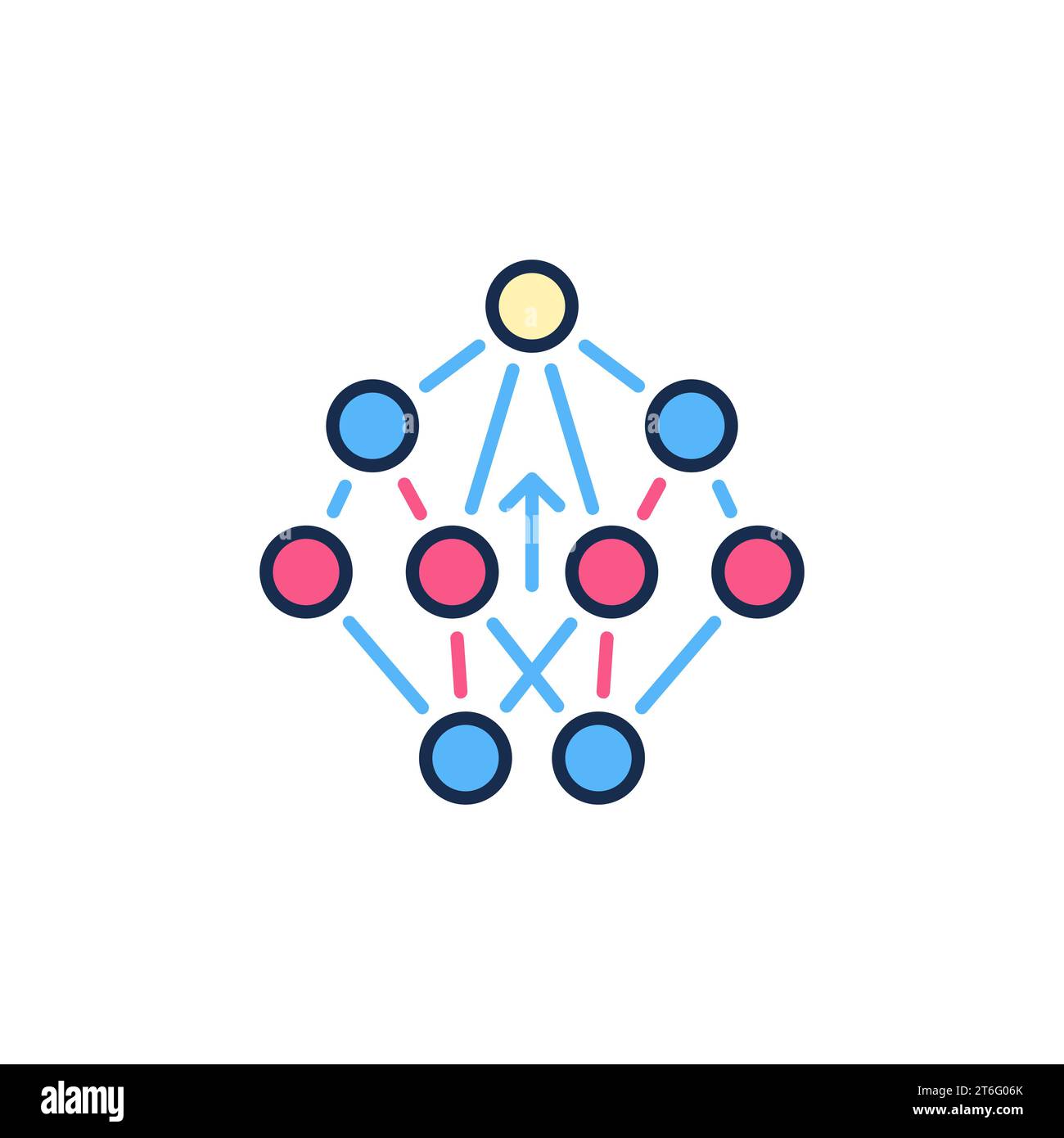 Neural Networks vector concept minimal colored icon or design element ...