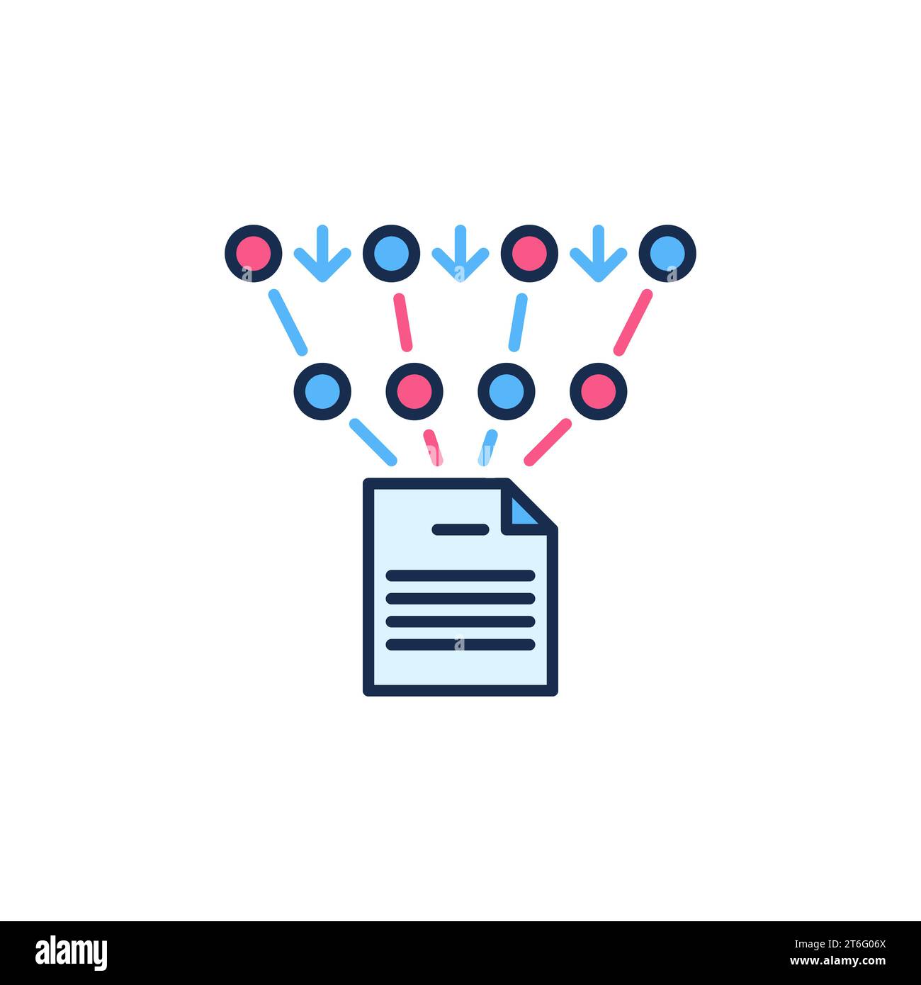 Neural Network Text Generation vector Document concept colored icon or ... Neural Network Text Generation vector Document concept colored icon or ...