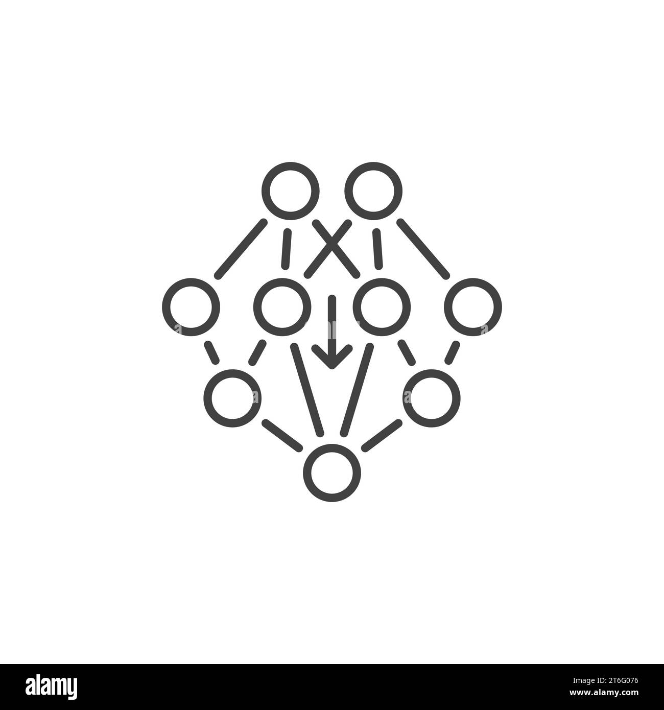 Neural Network Vector Concept Minimal Thin Line Icon Or Symbol Stock Vector Image And Art Alamy