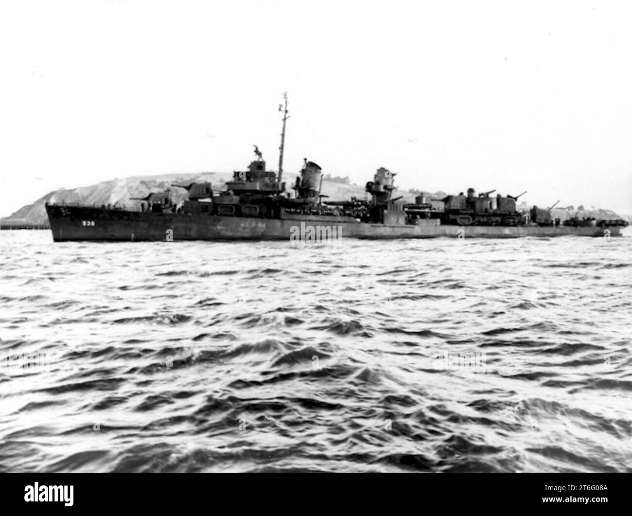 USS Trathen (DD-530) off the Mare Island Naval Shipyard on 4 August ...
