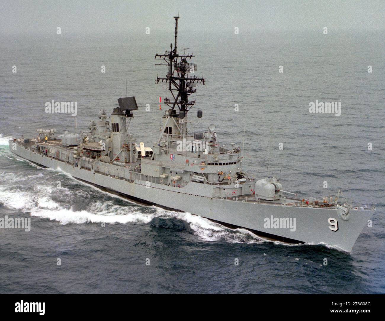 USS Towers (DDG-9) underway at sea on 1 August 1982 (6483117 Stock ...