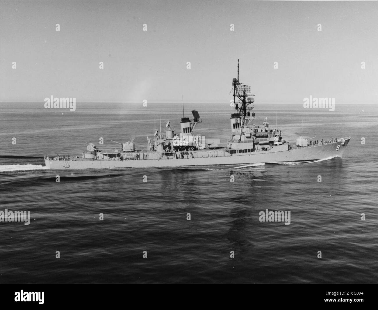 USS Towers (DDG-9) underway off Southern California in 1976 Stock Photo ...