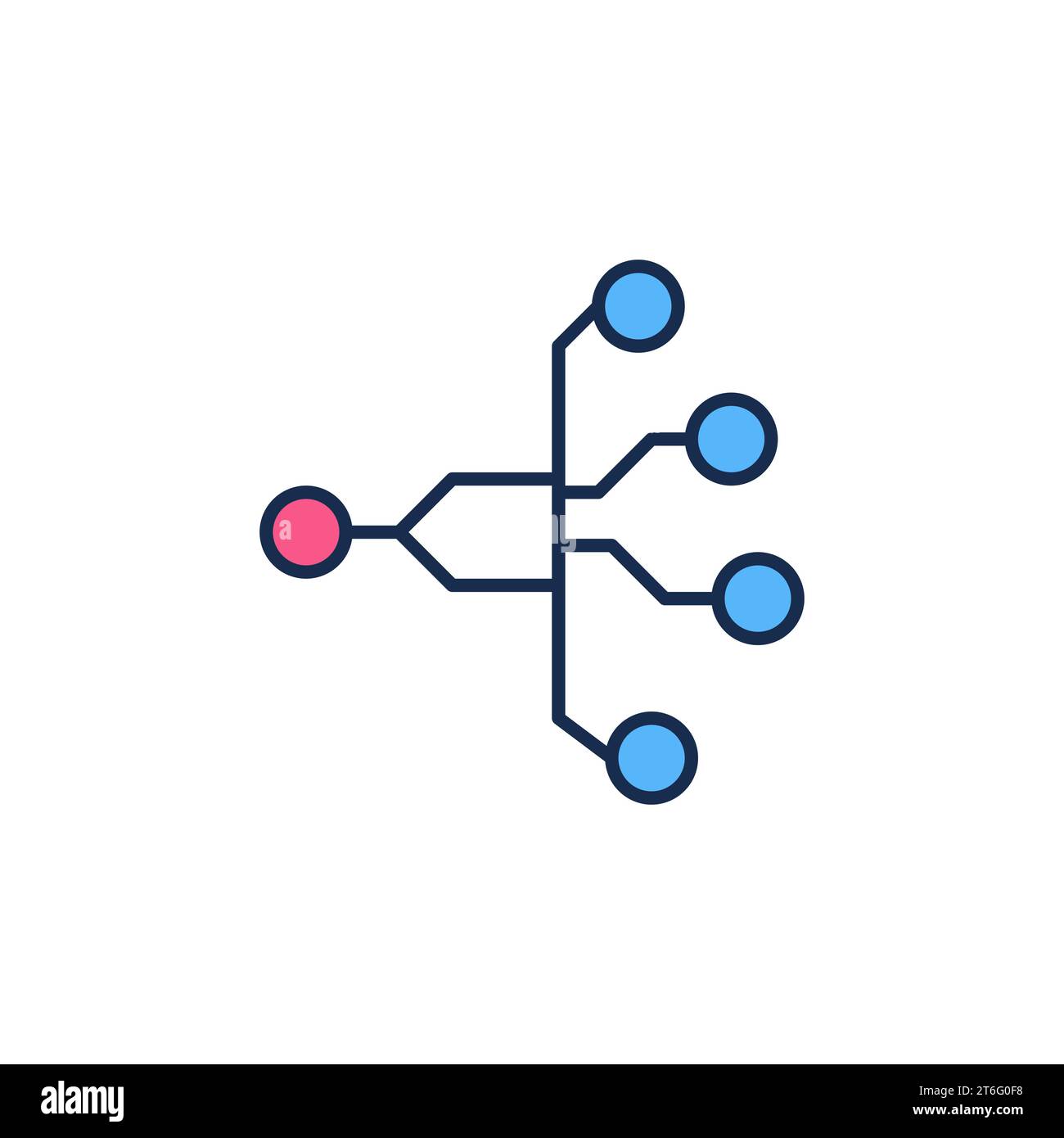 Neural Network Technology vector concept colored icon or design element ...