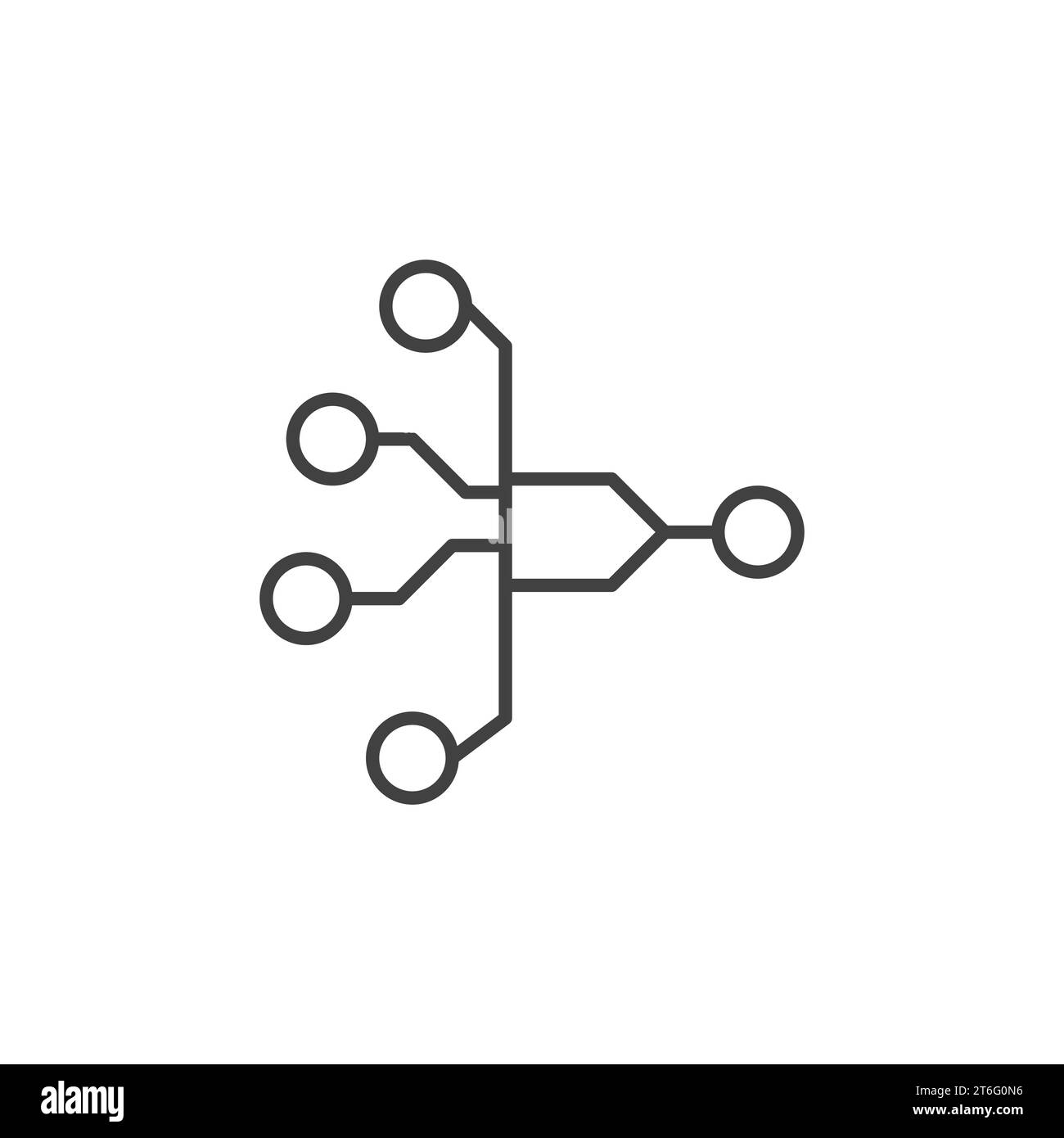 Vector Neural Network Technology concept outline simple icon or symbol ... Vector Neural Network Technology concept outline simple icon or symbol ...