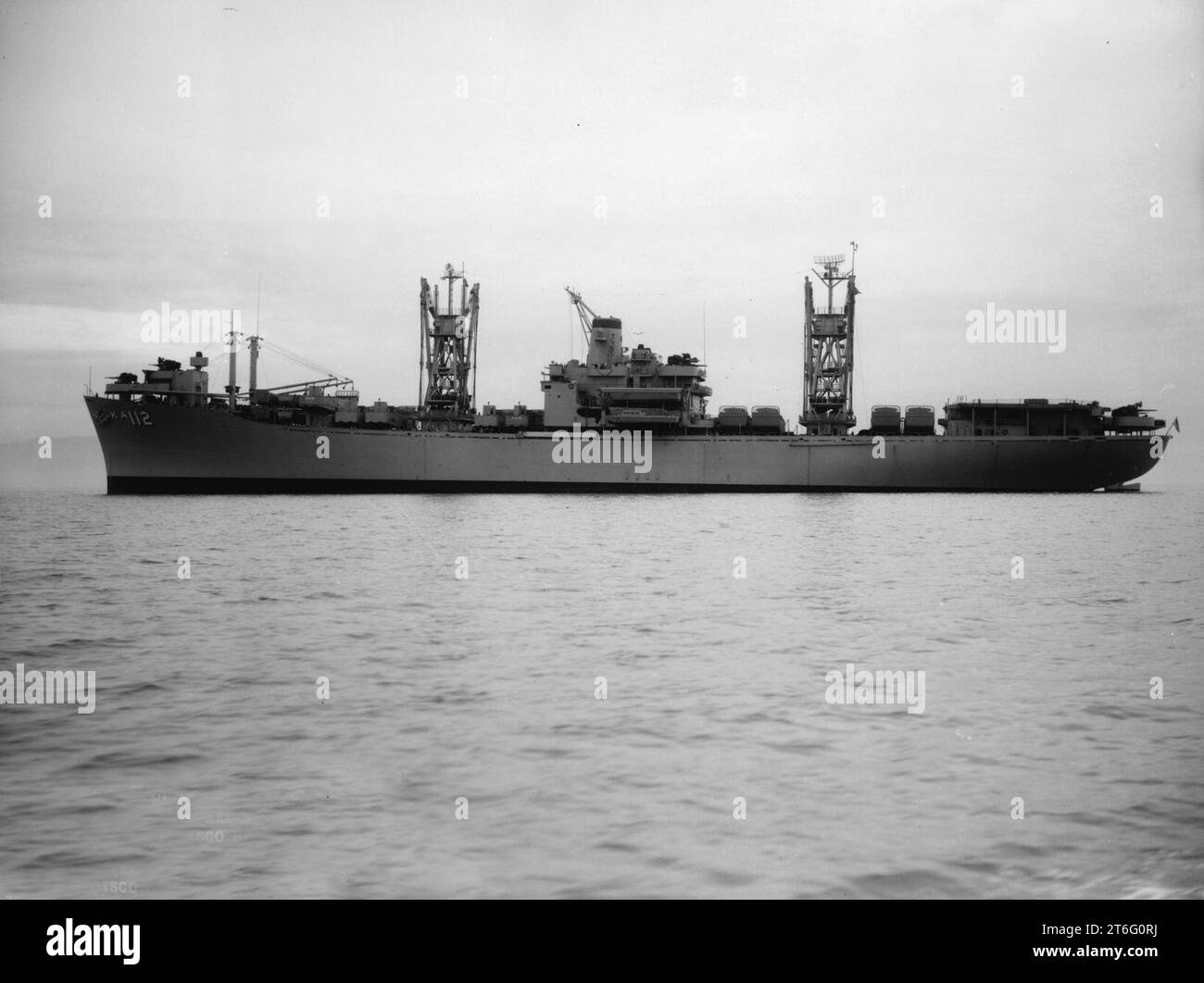 USS Tulare (AKA-112) underway in San Francisco Bay, California (USA ...