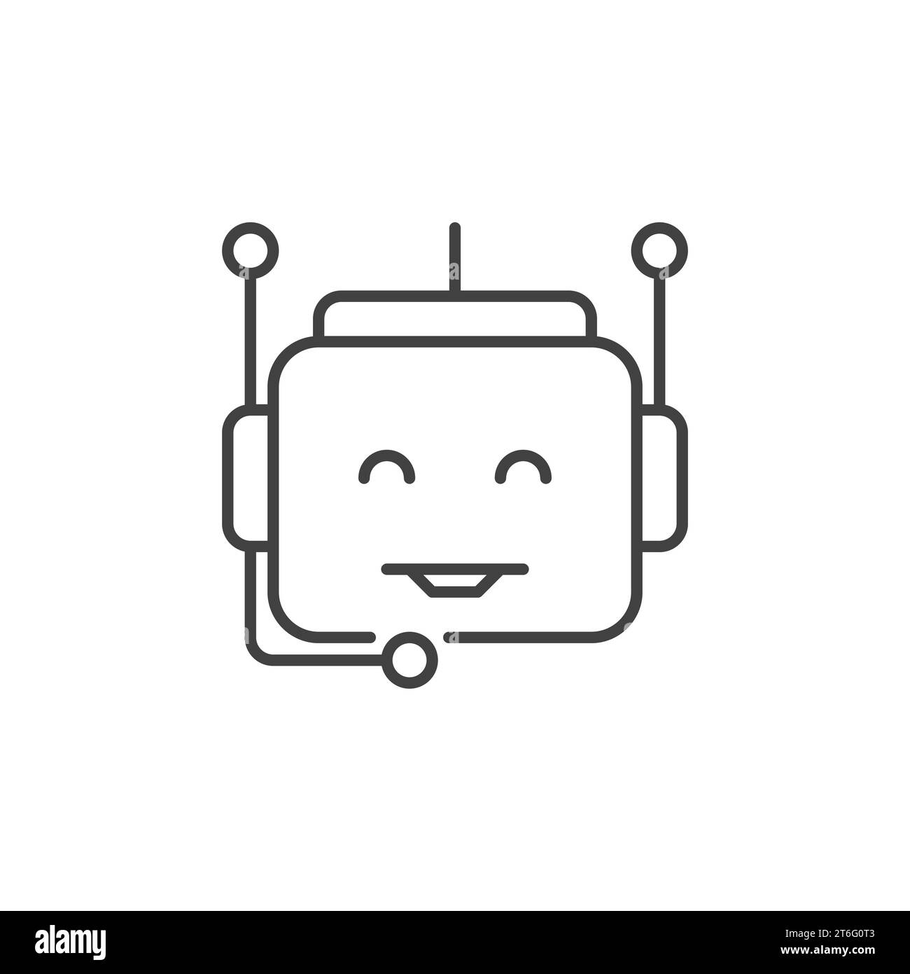 Chatbot Robot Head vector concept icon or sign in thin line style Stock ... Chatbot Robot Head vector concept icon or sign in thin line style Stock ...