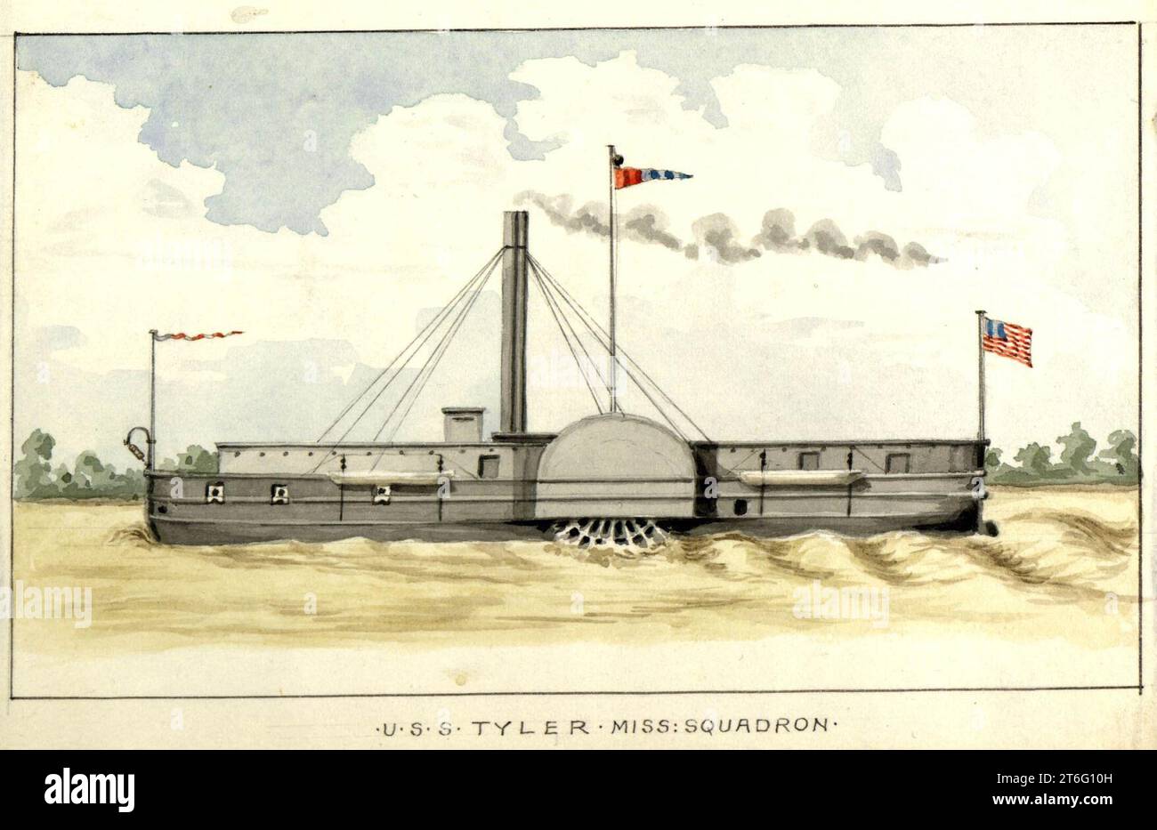 USS Tyler by Ens. D. M. N. Stouffer, ca. 1864-65 Stock Photo - Alamy