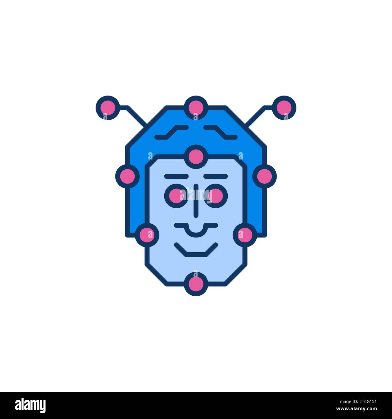 AI Face vector Robot Head concept colored modern icon or symbol Stock Vector Image & Art - Alamy