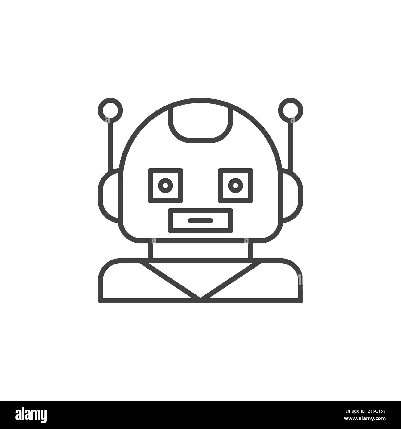 Funny Chatbot Robot vector concept linear icon or symbol Stock Vector Image & Art - Alamy